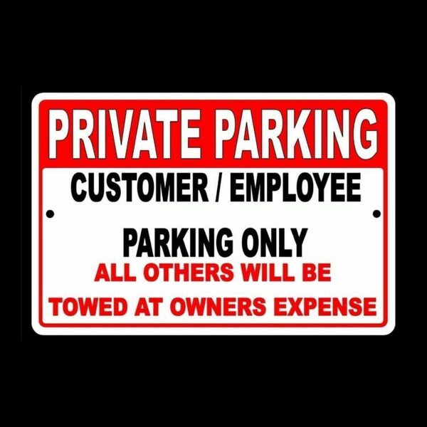 Customer Parking Only Sign - Etsy