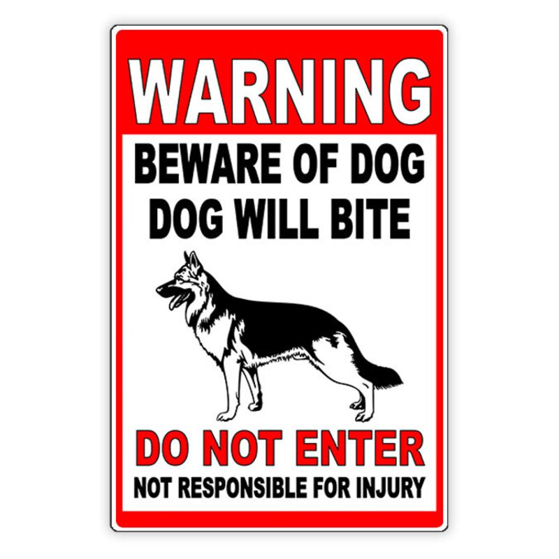 Warning Beware of Dog Sign - Etsy