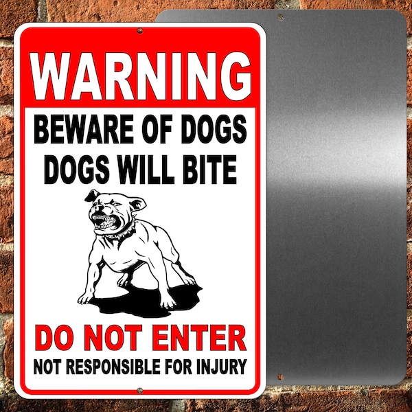 Beware of Dogs Sign - Etsy
