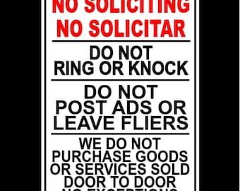 No Sales People Sign - Etsy