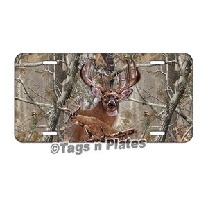 Deer Hunting Hunter License Plate Tag or Decal Personalized Buck Doe ...