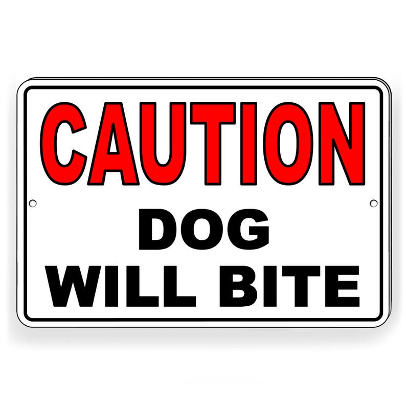 Caution Dog Will Bite Beware of Dogs Sign / Decal / Yard Sign - Etsy Caution Dog Will Bite Beware of Dogs Sign / Decal / Yard Sign - Etsy