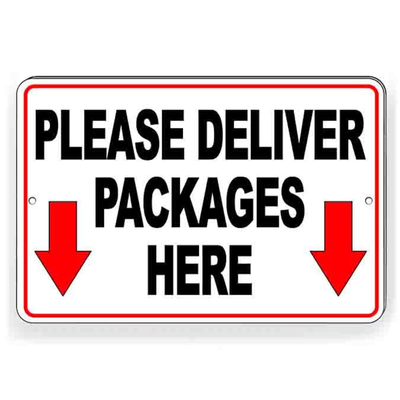 Please Deliver Packages Here Arrows Down Sign / Decal / Yard - Etsy