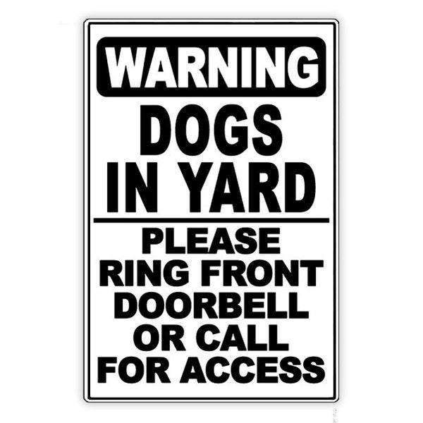 Attack Dogs on Premises Sign - Etsy