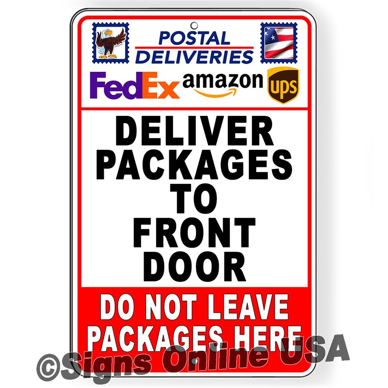 Do Not Leave Packages Here Sign - Etsy