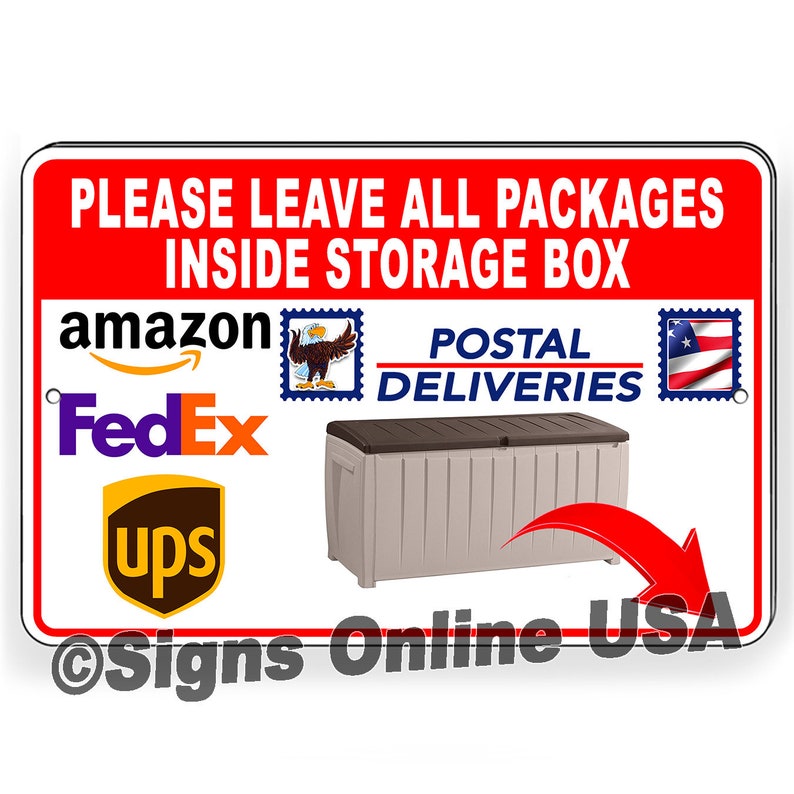 Leave All Packages Inside Storage Box Metal Sign/ Magnetic - Etsy