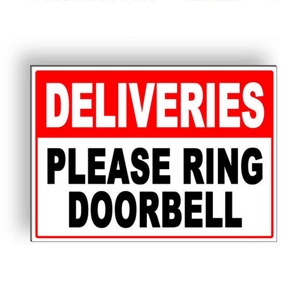 Deliveries Please Ring Doorbell Sign / Decal / Ms067 / Magnetic Sign - Etsy