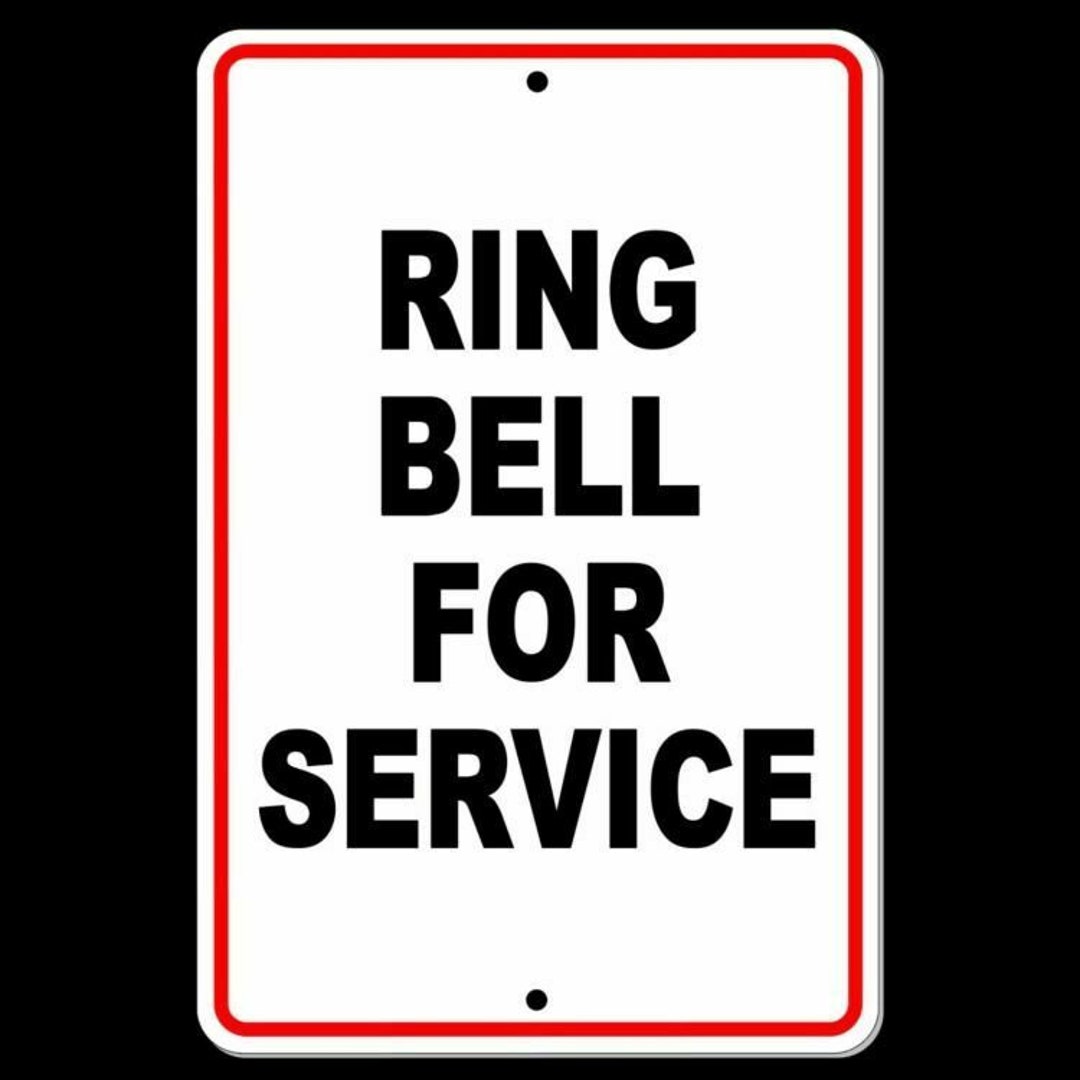 Ring Bell for Service Sign / Decal Si031 / Magnetic Sign - Etsy
