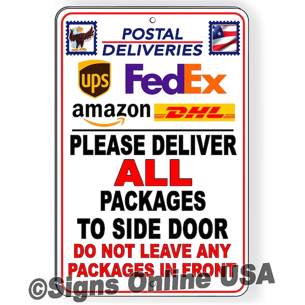 Please Deliver Packages Front Door - Etsy