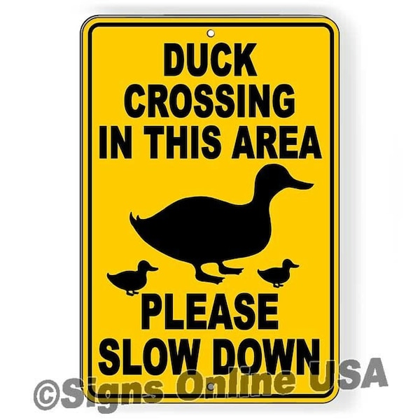 Slow Duck Crossing Sign - Etsy