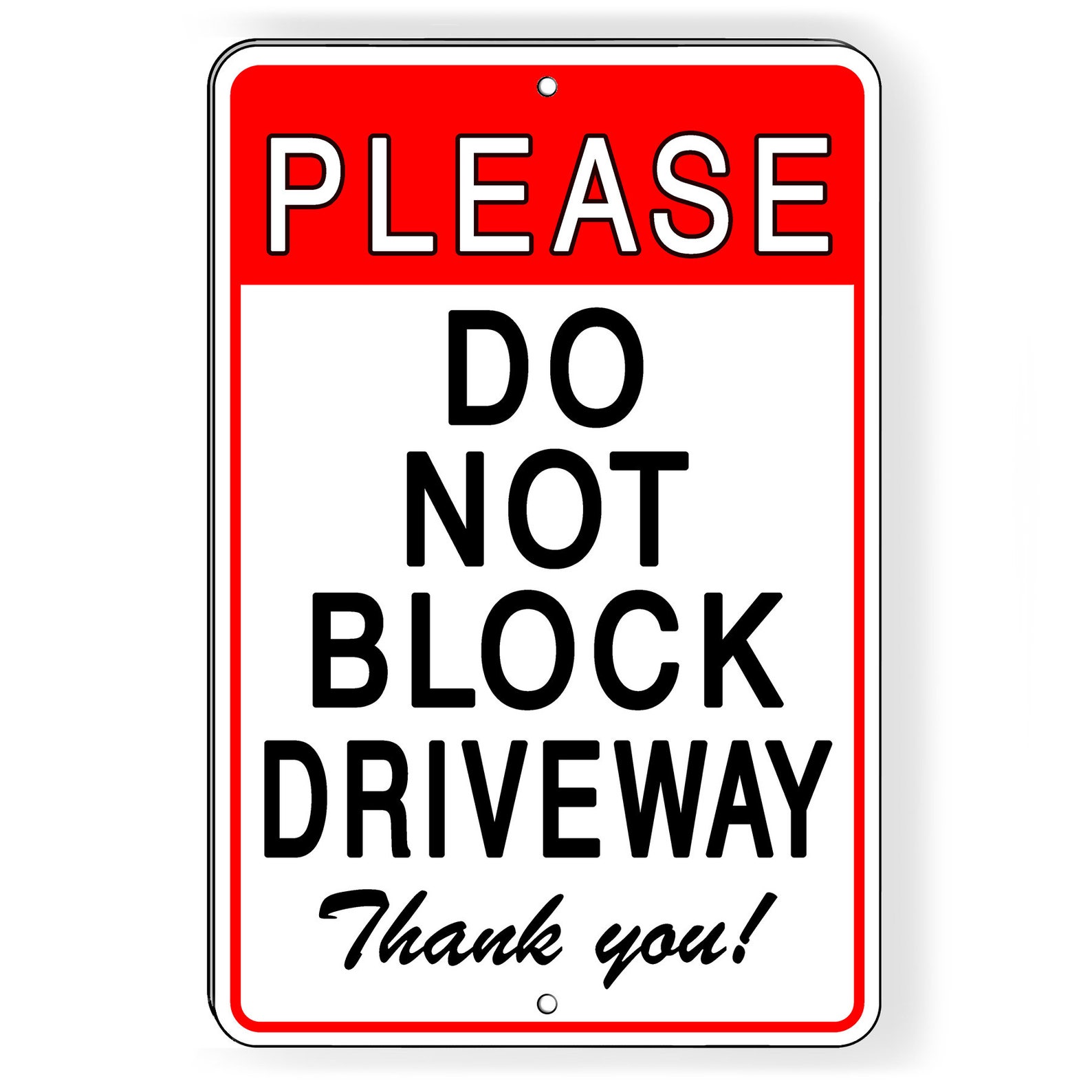 Por favor, no bloquee el letrero de metal de la entrada / letrero ...