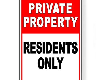Residents Only Sign - Etsy
