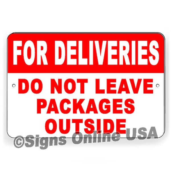 Sign Do Not Leave Packages - Etsy