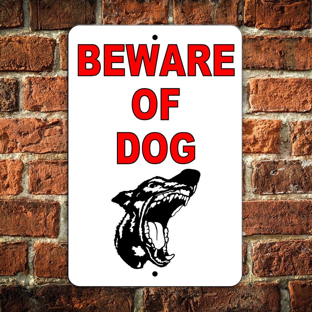 Beware of Dog Sign / Decal / Magnetic Sign /security /beware Attack ...