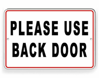 Please Use Back Door | Etsy