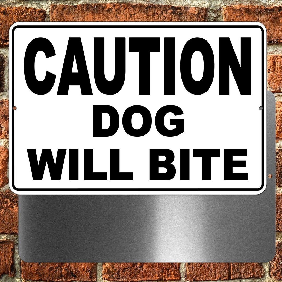 Dog Will Bite Beware of Dog Sign Decal Doberman Security Warning Attack ...