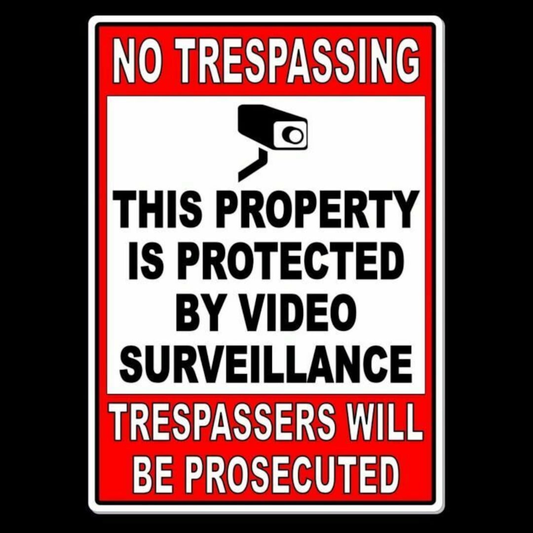Property Protected Video Surveillance Security Camera Sign / Decal Ms10 ...