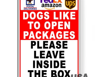 Do Not Throw Packages Over Fence Dog Will Destroy Metal Sign USPS SI091 ...