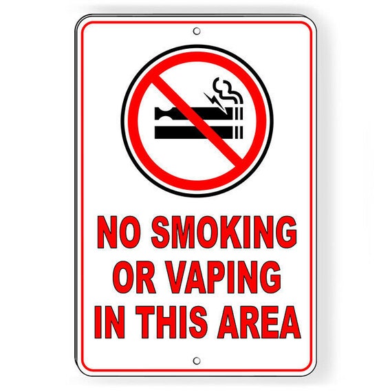 No Smoking or Vaping in This Area Sign / Decal / Yard Sign - Etsy