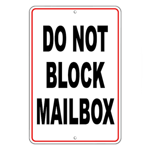 Do Not Block Mailbox Sign - Etsy