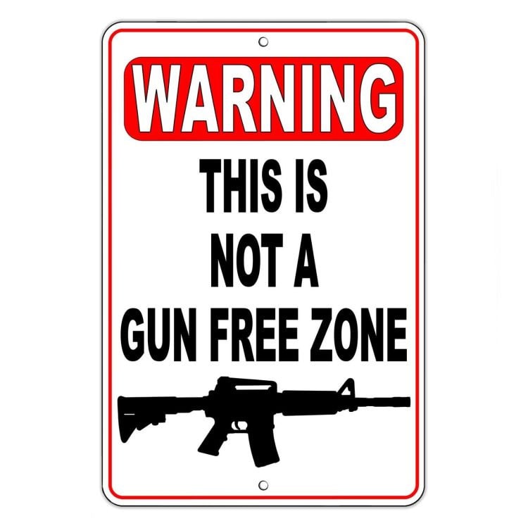 Warning This is Not A Gun Free Zone Sign / Decal / Yard Sign - Etsy