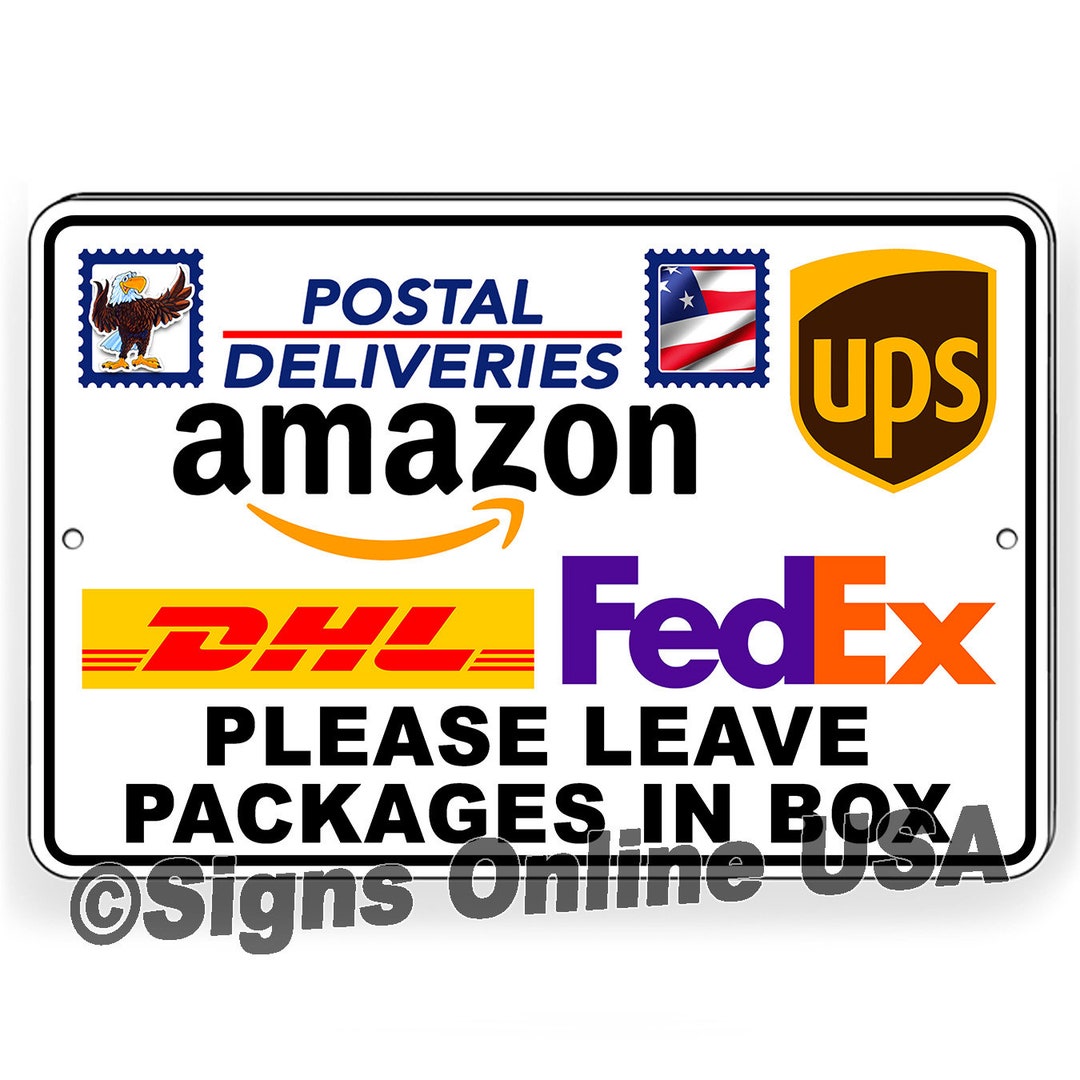 Please Leave Packages in Box / Delivery Instructions / Magnetic Sign ...