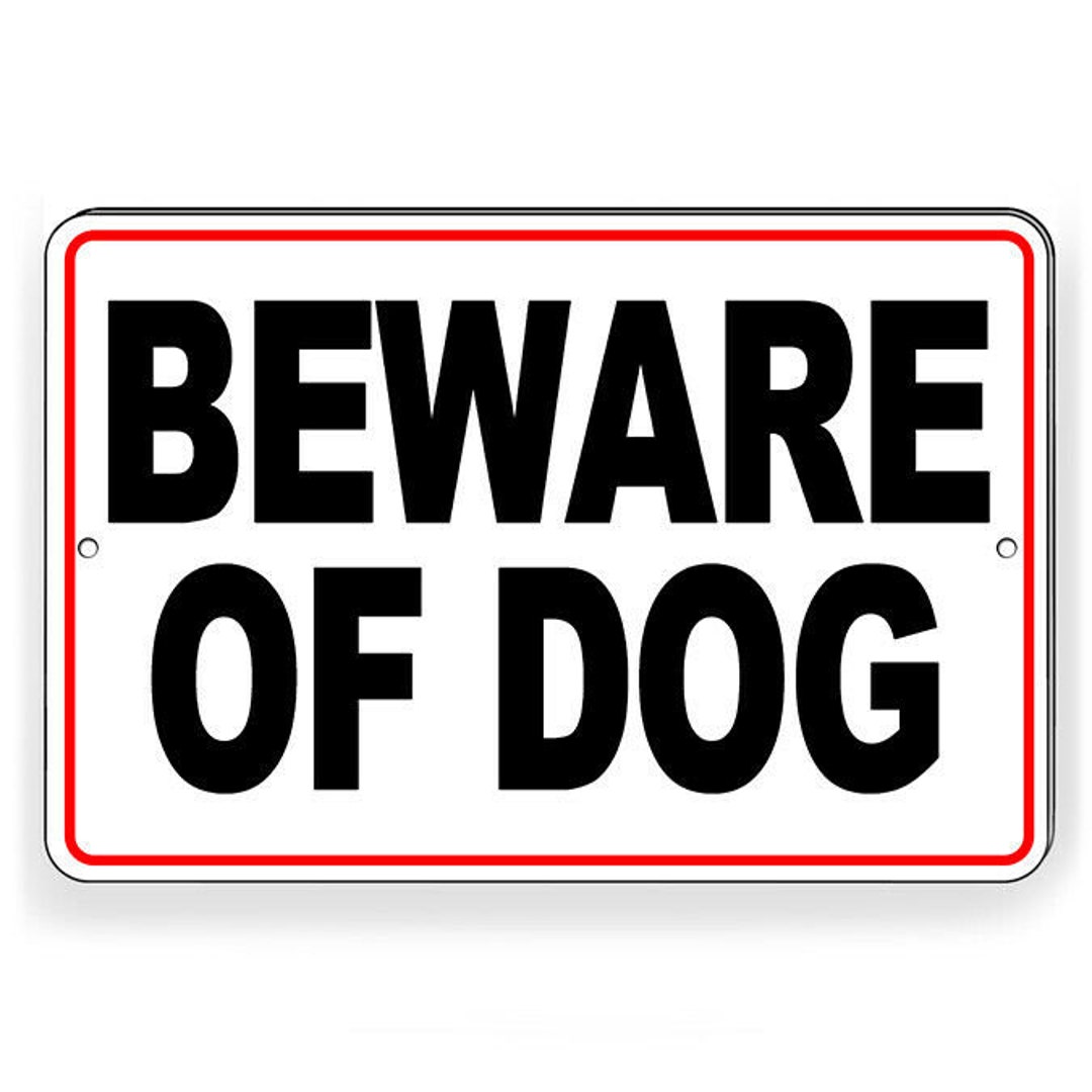 Beware of Dog Sign / Decal Doberman Security Warning Attack - Etsy