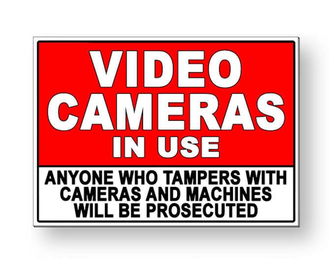 SURVEILLANCE CAMERAS in OPERATION Sign Lightweight and Easy to Install ...