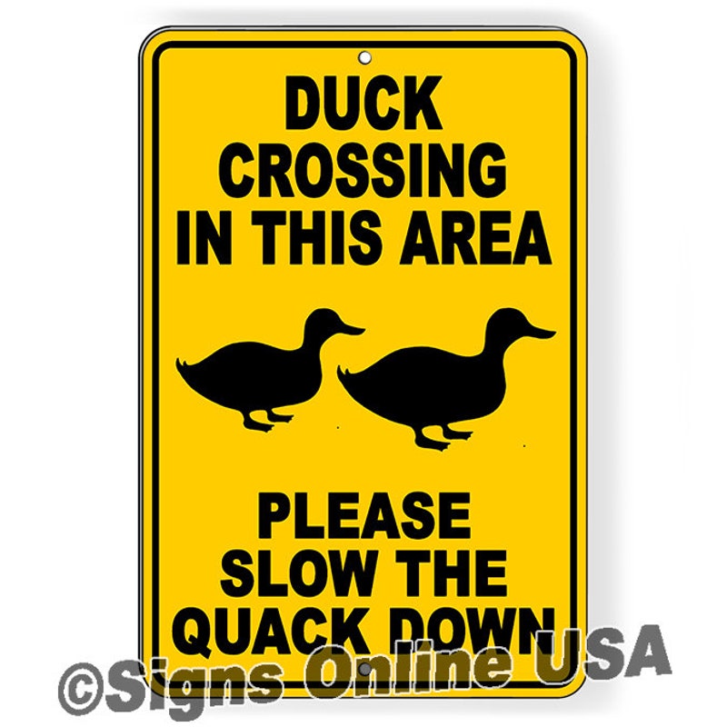 Duck Crossing Sign - Etsy