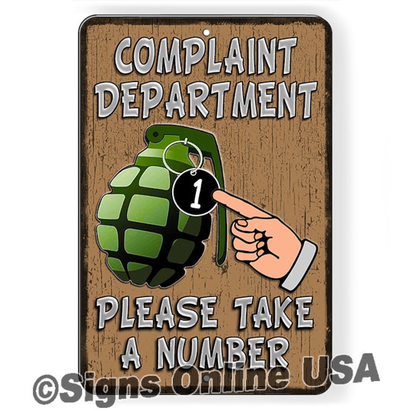 Complaint Department Grenade - Etsy