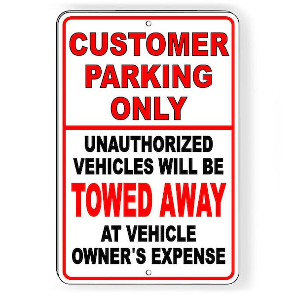 Customer Parking Only Sign - Etsy