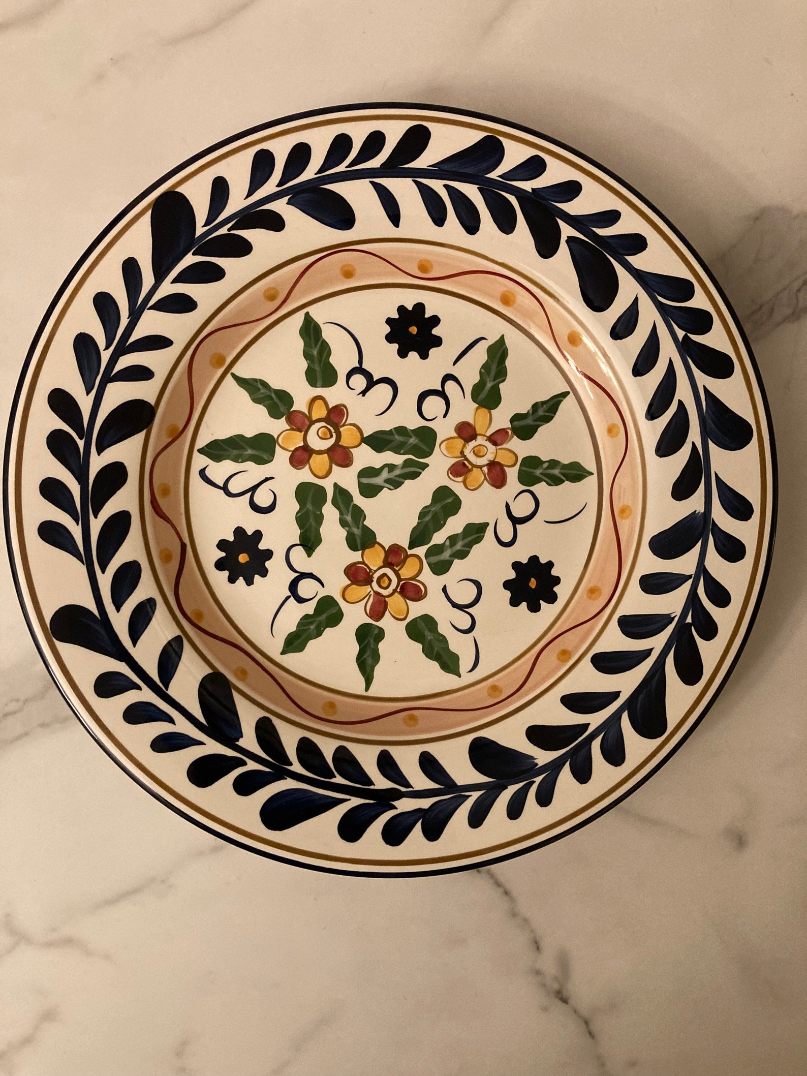 Blue and White Mexican Pottery Style Talavera 11 Plate - Etsy