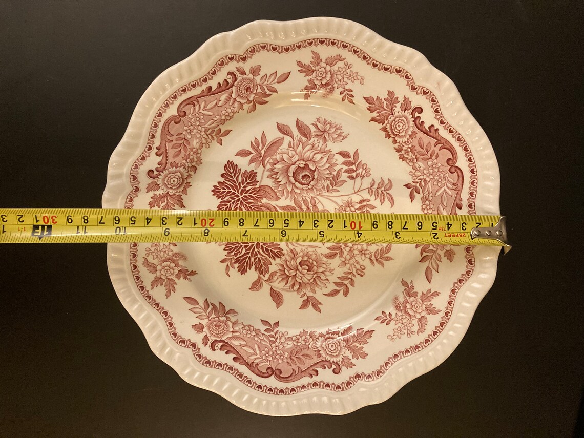 Spode Regency Series Jasmine Cranberry Red Dinner Plates, Set of 4 - Etsy