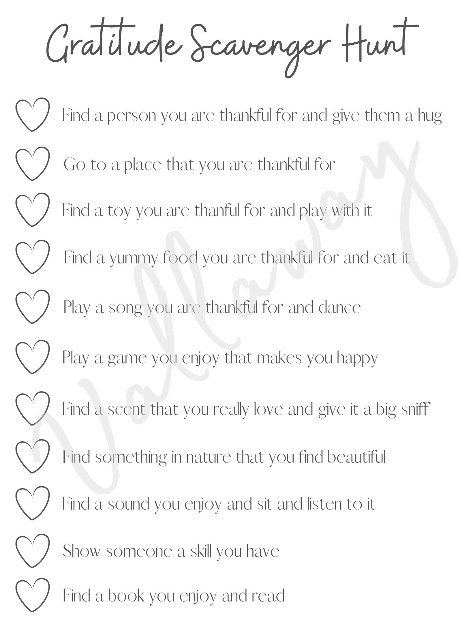 Gratitude Scavenger Hunt Kids Activity to Teach Gratefulness - Etsy ...