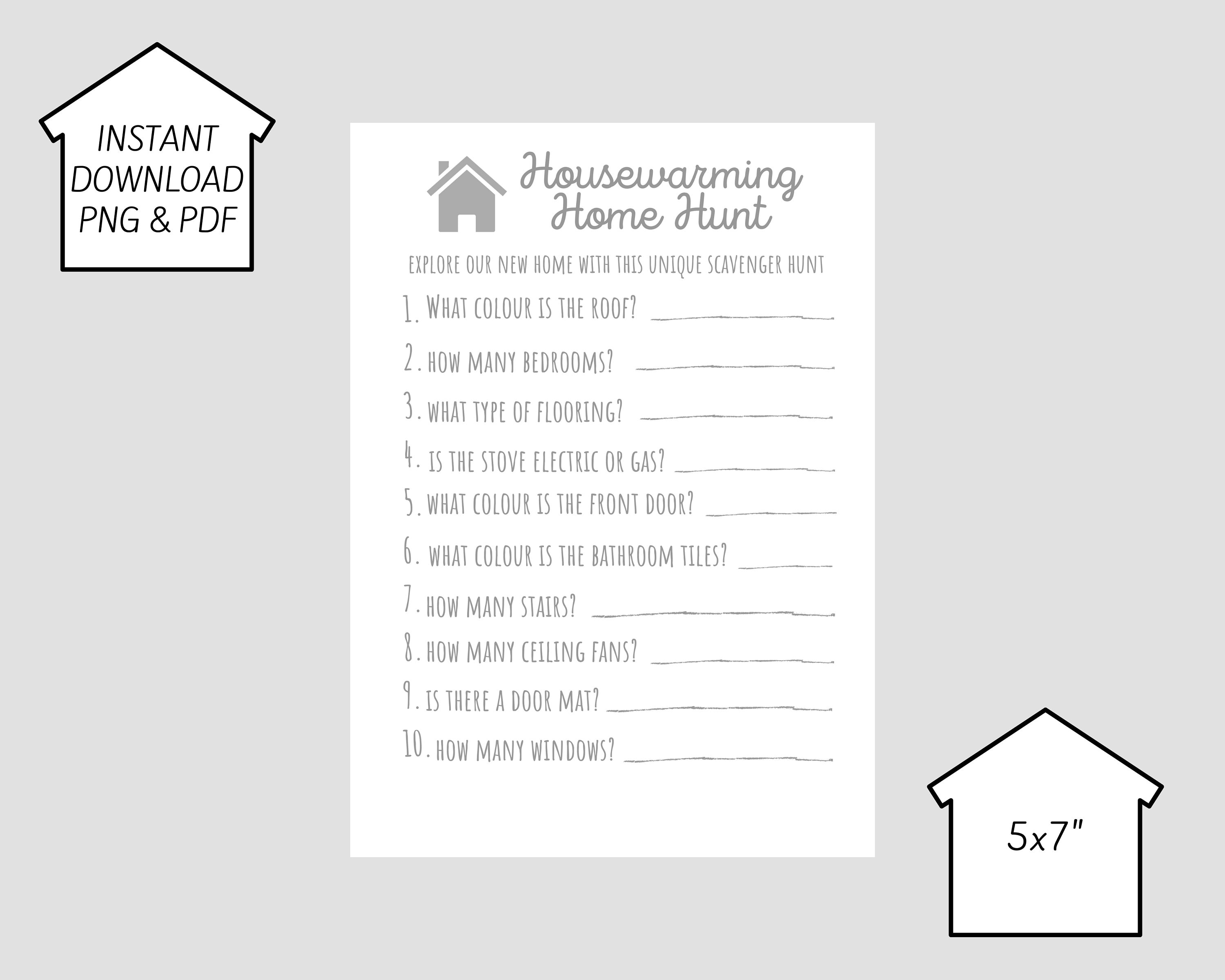 Housewarming Home Scavenger Hunt - Etsy
