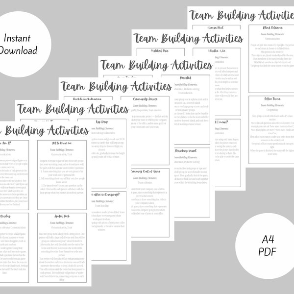 Team Building Exercises - Etsy