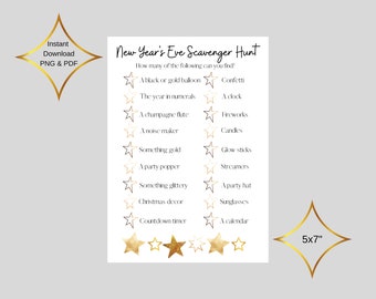 New Year's Eve Selfie Scavenger Hunt - New Year's Eve Party Game ...