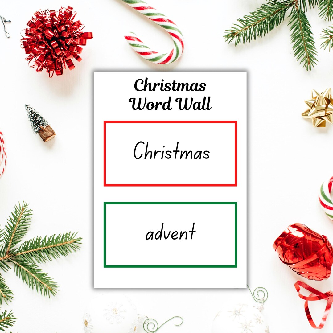 Christmas Word Wall - 40+ Cards - Etsy