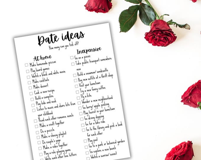 50 Budget Dates,printable Bucket List ,date Ideas,couple Goals,date ...