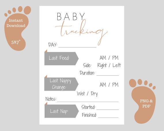 Baby Tracker Printable Daily Routine/ Schedule - Etsy