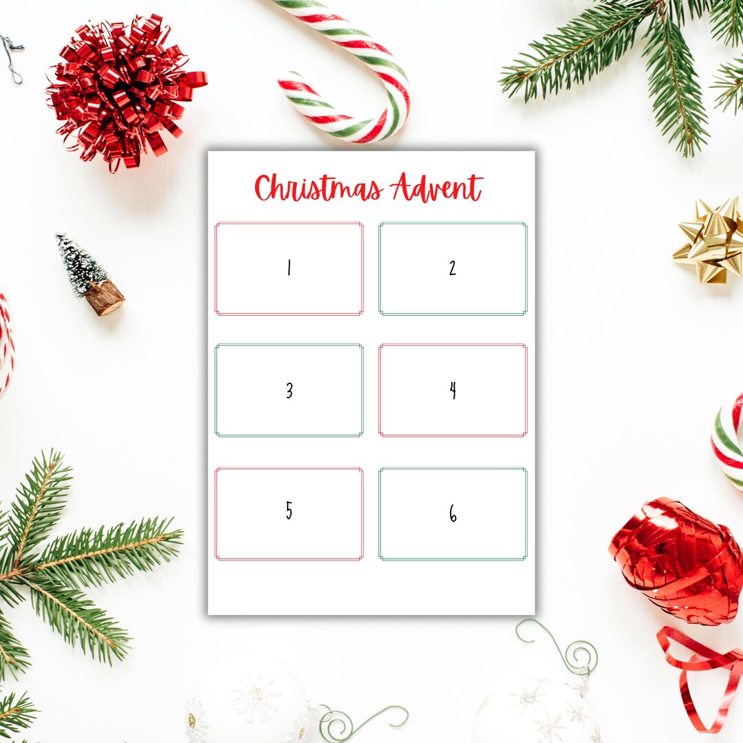 Christmas Advent Calendar Activity for Kids - Instant Download ...