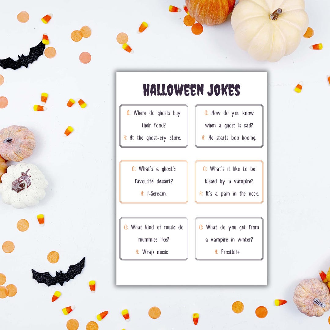 50 Halloween Jokes - Instant Download Printable - Etsy