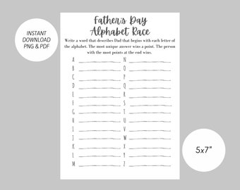 Father’s Day Alphabet Game A4 A5 US SVG PDF Png, Father’s Day Printable ...