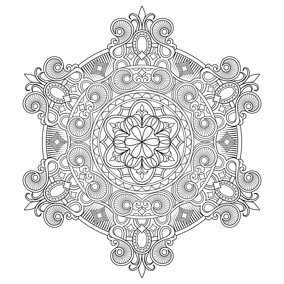 Advanced Mandala Coloring Pages Printable