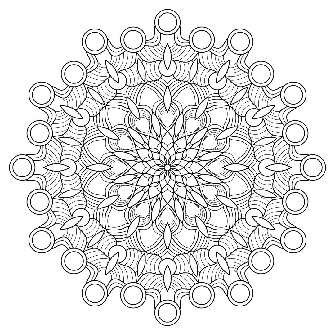 Circular Mandala, Adult Coloring Pages, Downloadable Designs Printable ... Circular Mandala, Adult Coloring Pages, Downloadable Designs Printable ...