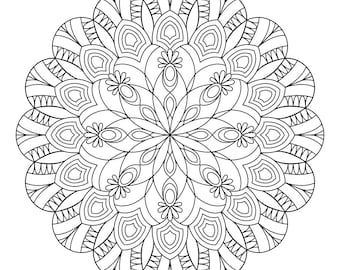 Money Mandala Adult Coloring Pages Instant Download Printables Coloring ...