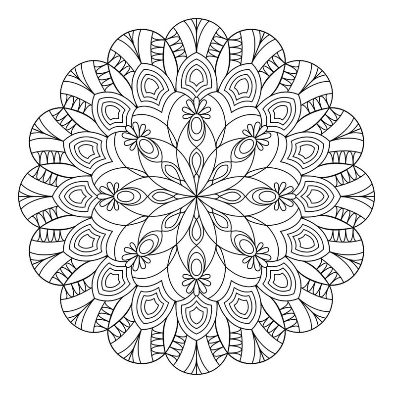Mandala Coloring Pages, PDF Downloads, Digital Mandala Design, Series 8 ...