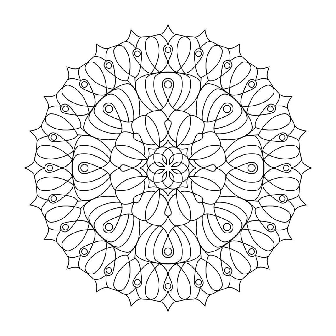 Mandala Coloring Pages, PDF Downloads, Digital Mandala Design, Series 8 ...