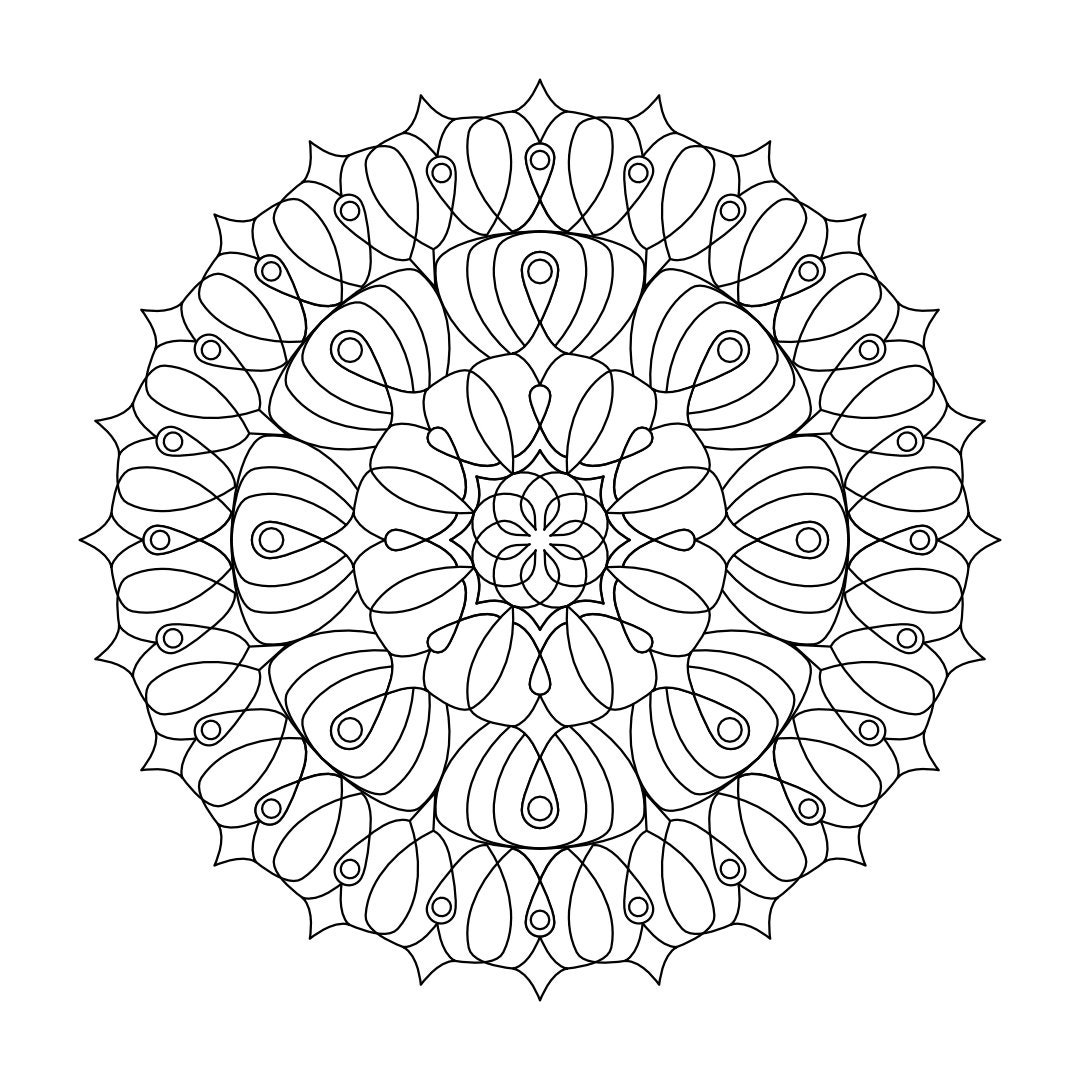 Mandala Coloring Pages, PDF Downloads, Digital Mandala Design, Series 8 ...