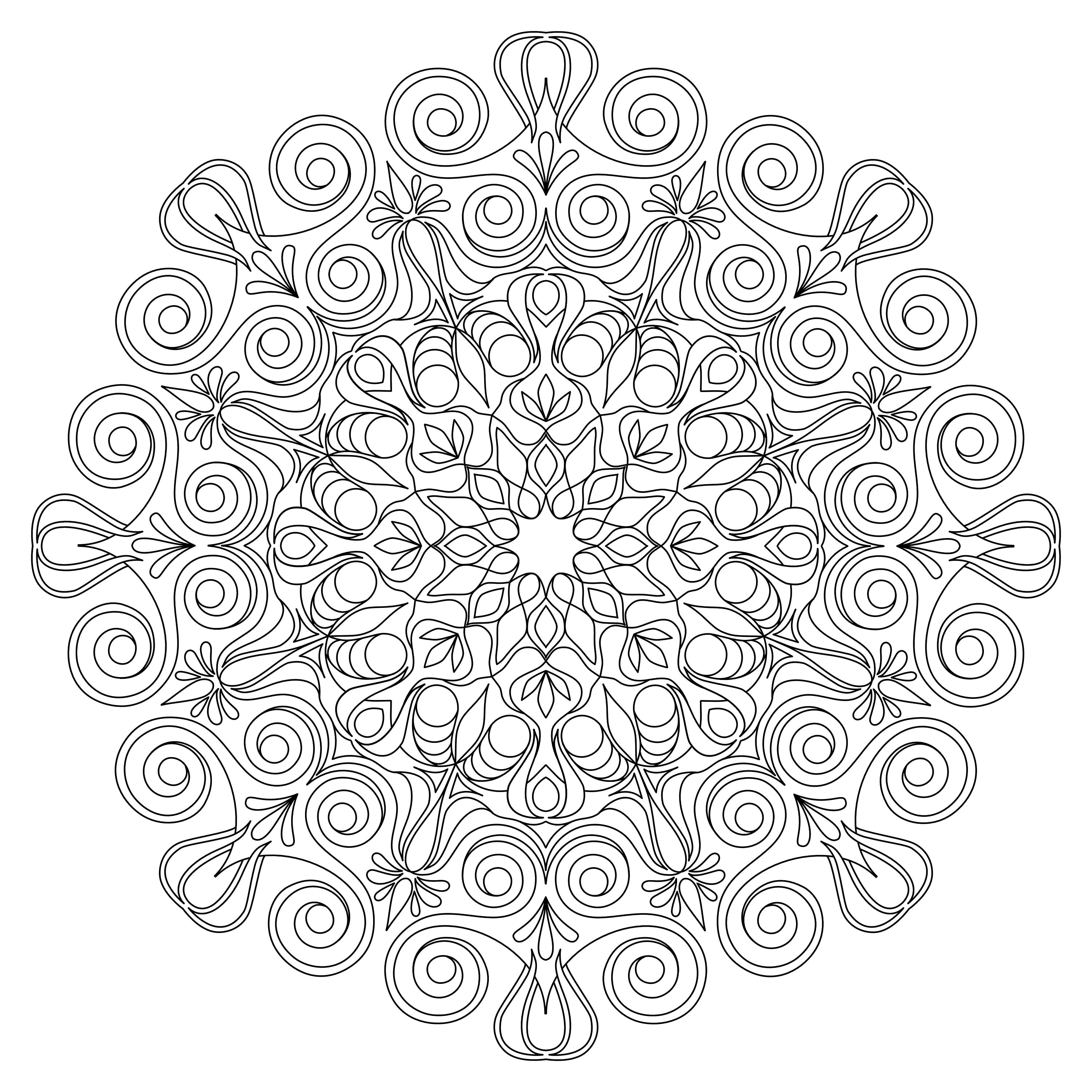 Mandala Madness Coloring Book-5 Printable PDF Coloring Pages - Etsy